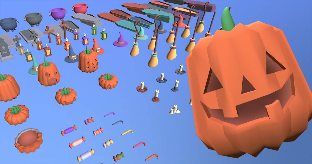 96 Halloween themed items | 3D Props | Unity Asset Store