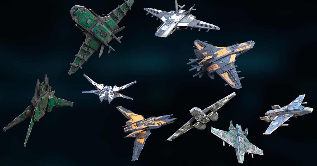 Sci-Fi Interceptors Bundle | 3D Space | Unity Asset Store