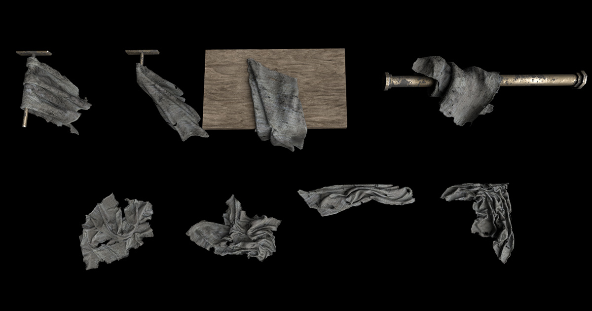 Old Dirty Torn Rags | 3D Props | Unity Asset Store
