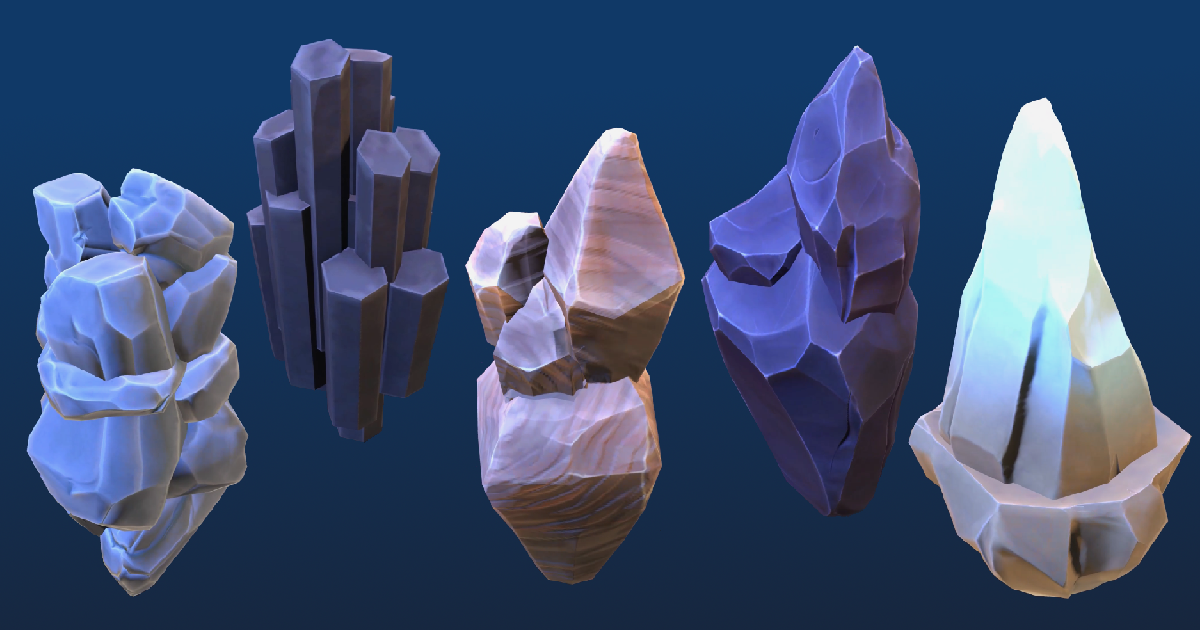 Stylized Fantasy Resources & Icons - Rocks | 3D 주변환경 | Unity Asset Store