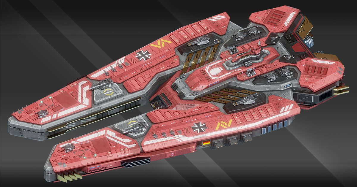 Spaceship GSN Lützow Class Battlecruiser | 3D Space | Unity Asset Store