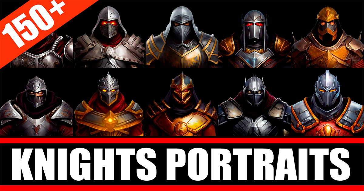 Knights RPG Character Portraits Icon Pack | 2D Icons | Unity Asset Store