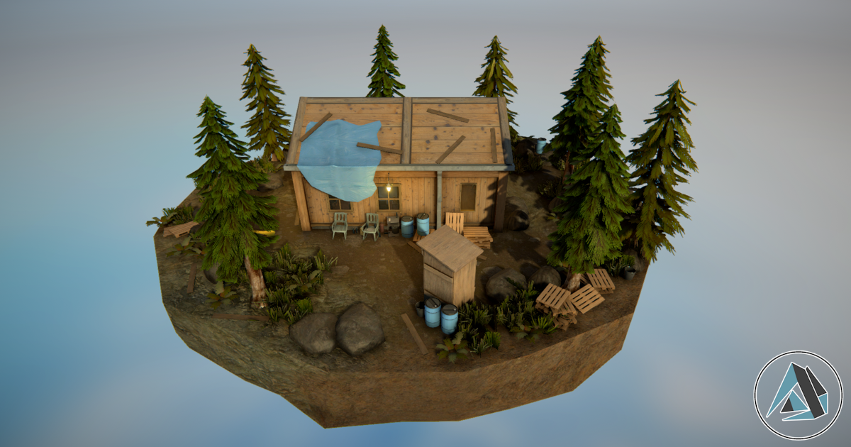 Realistic Modern Rural Cabin 1 Asset Package | 3D Environments | Unity ...
