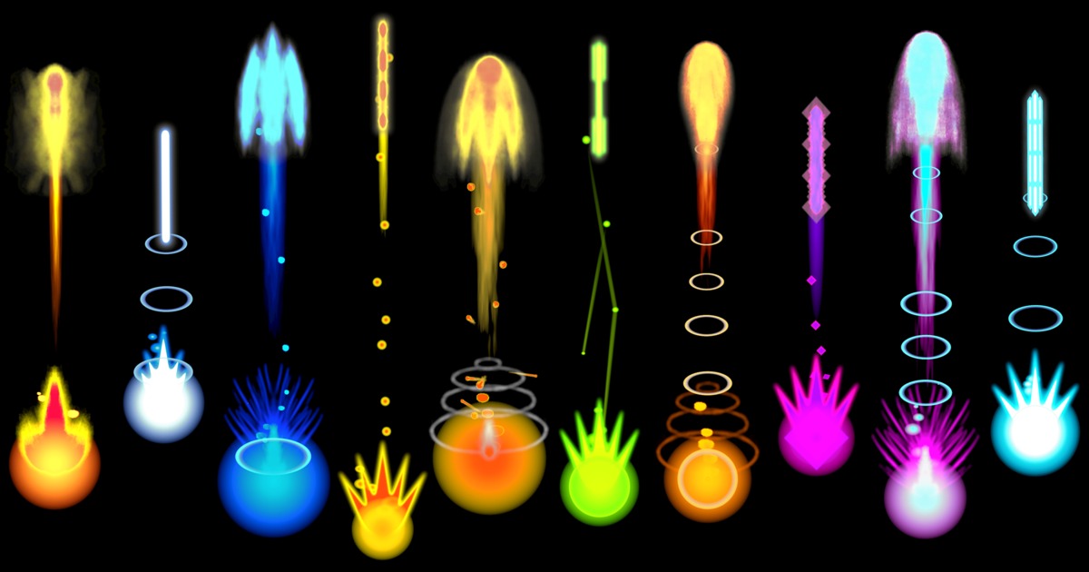 Space Shooter Projectile 2.5D Part 1 Package | VFX Particles | Unity ...