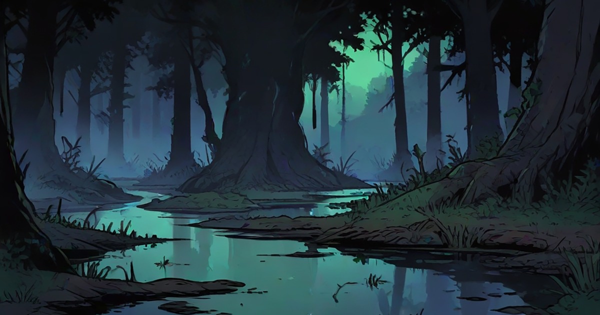 2D Comic Swamp Background-L | 2D Environments | Unity Asset Store