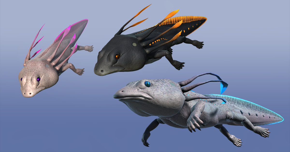 Fire Axolotl | 3D Creatures | Unity Asset Store