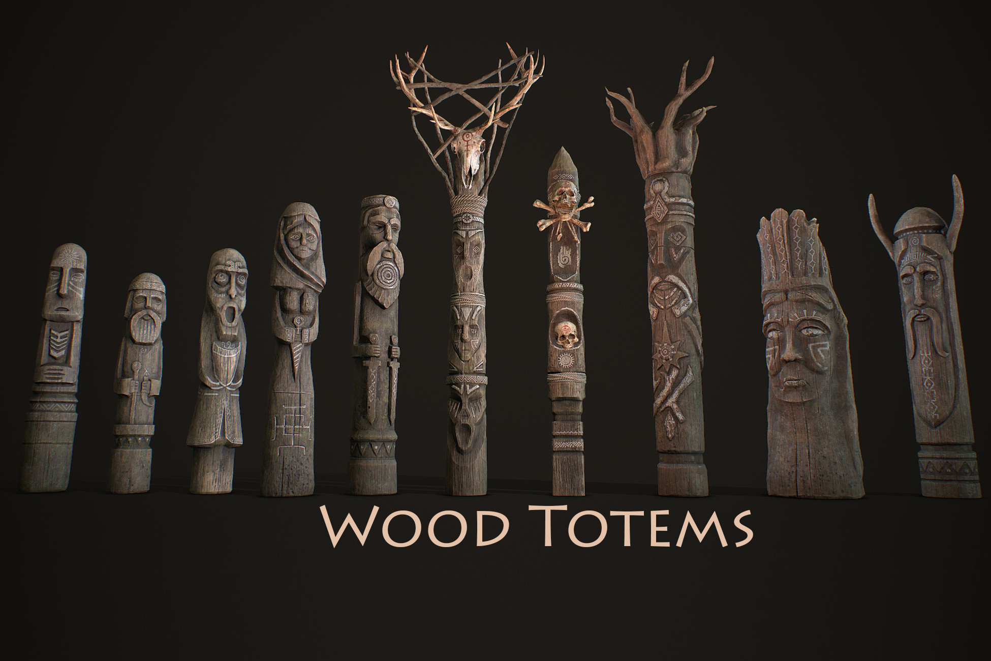Wood Totems | 3D Environments | Unity Asset Store