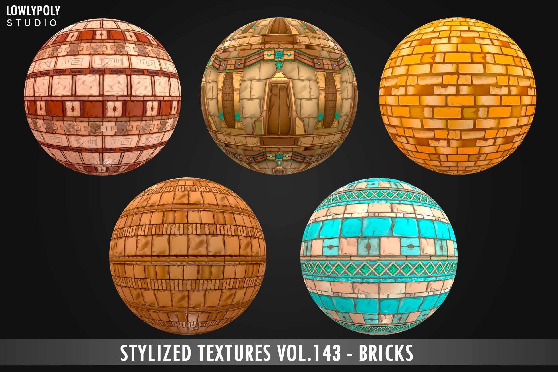 Bricks Vol.143 - Stylized Textures | 2D Brick | Unity Asset Store