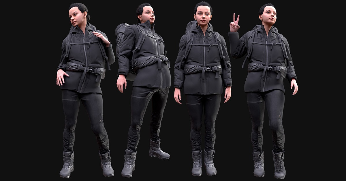 Woman in Hiking Outfit - Rigged | 3D Characters | Unity Asset Store