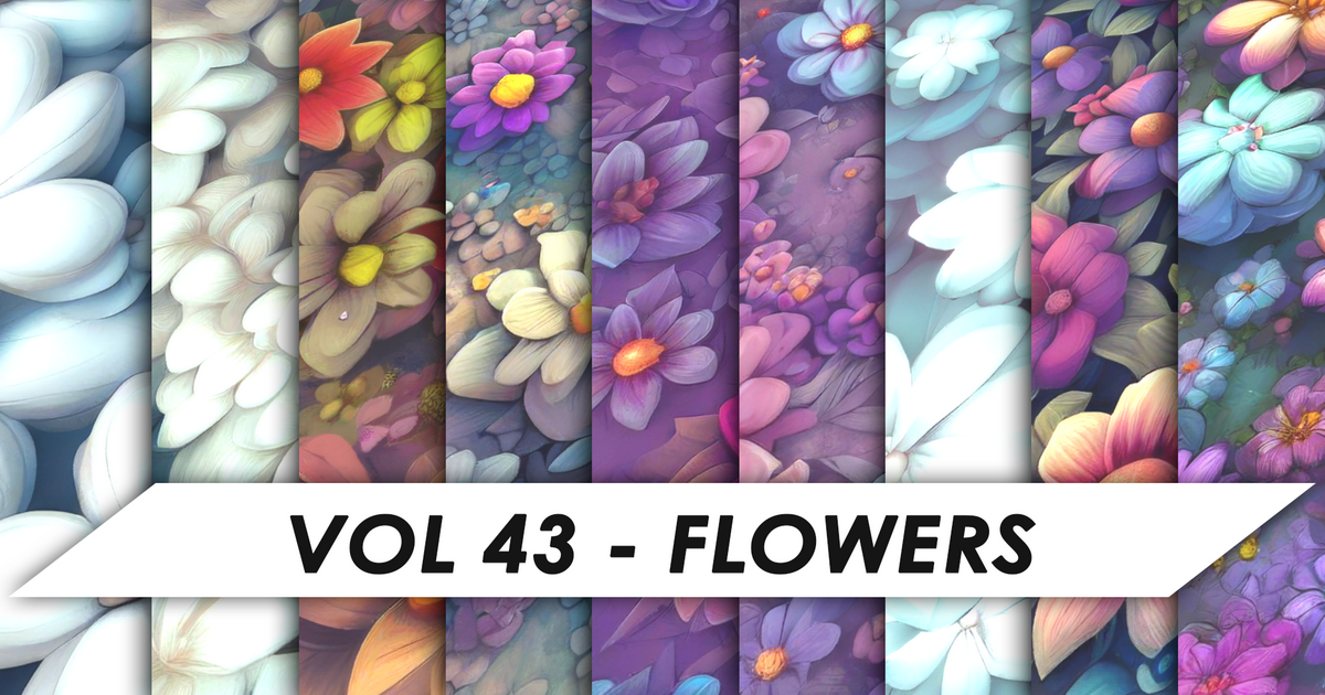 Stylized Textures - Vol 43 - Flowers | 2D Textures & Materials | Unity ...