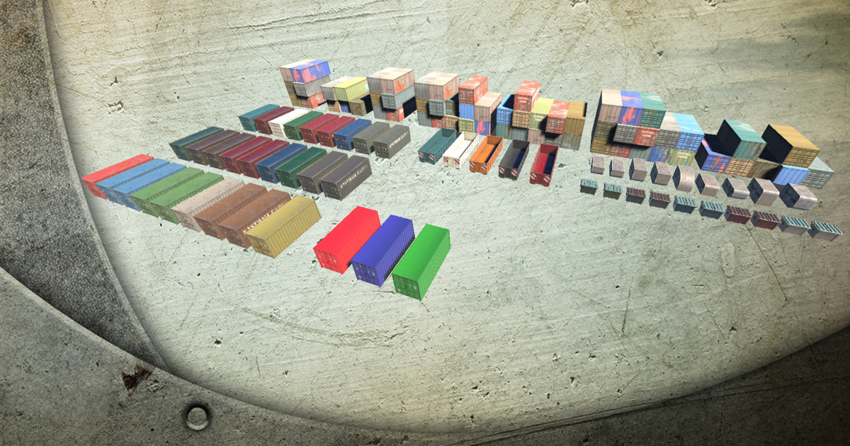 Container collection | 3D 工場用品 | Unity Asset Store