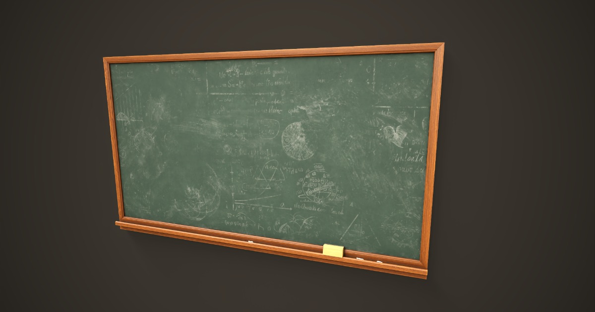 Classic Chalkboard | 3D Interior | Unity Asset Store