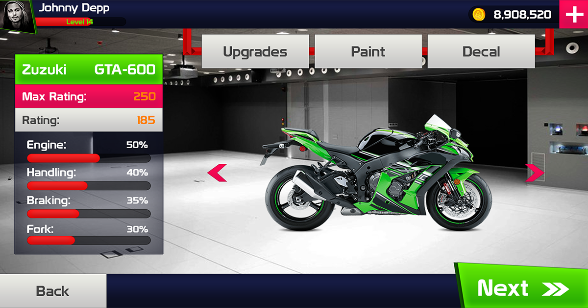 Bike Racing Graphics CxS (GUI Skin 5) | 2D GUI | Unity Asset Store
