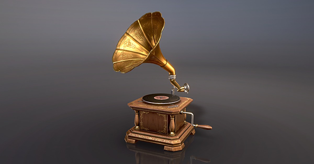 Vintage Antique Gramophone | 3D Industrial | Unity Asset Store