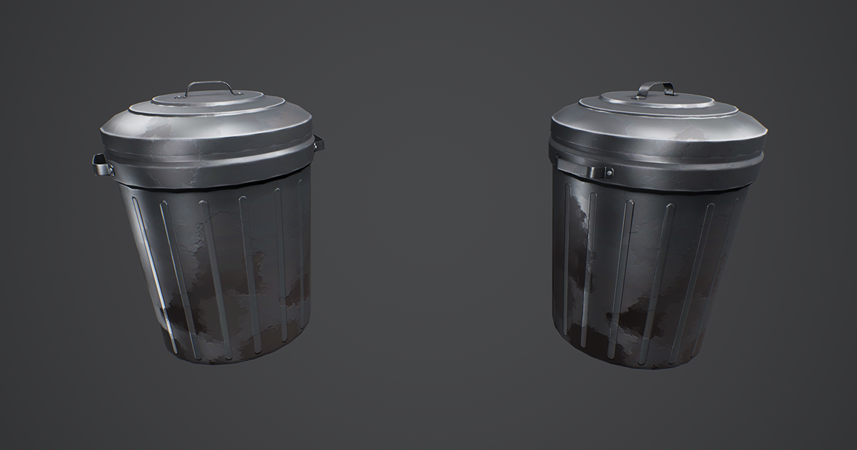 Stylized Trash Can | 3D Exterior | Unity Asset Store