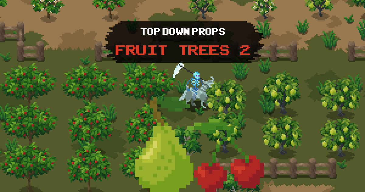 Fruit Trees 2 - Top Down Pixel Art Props | 2D Environments | Unity ...