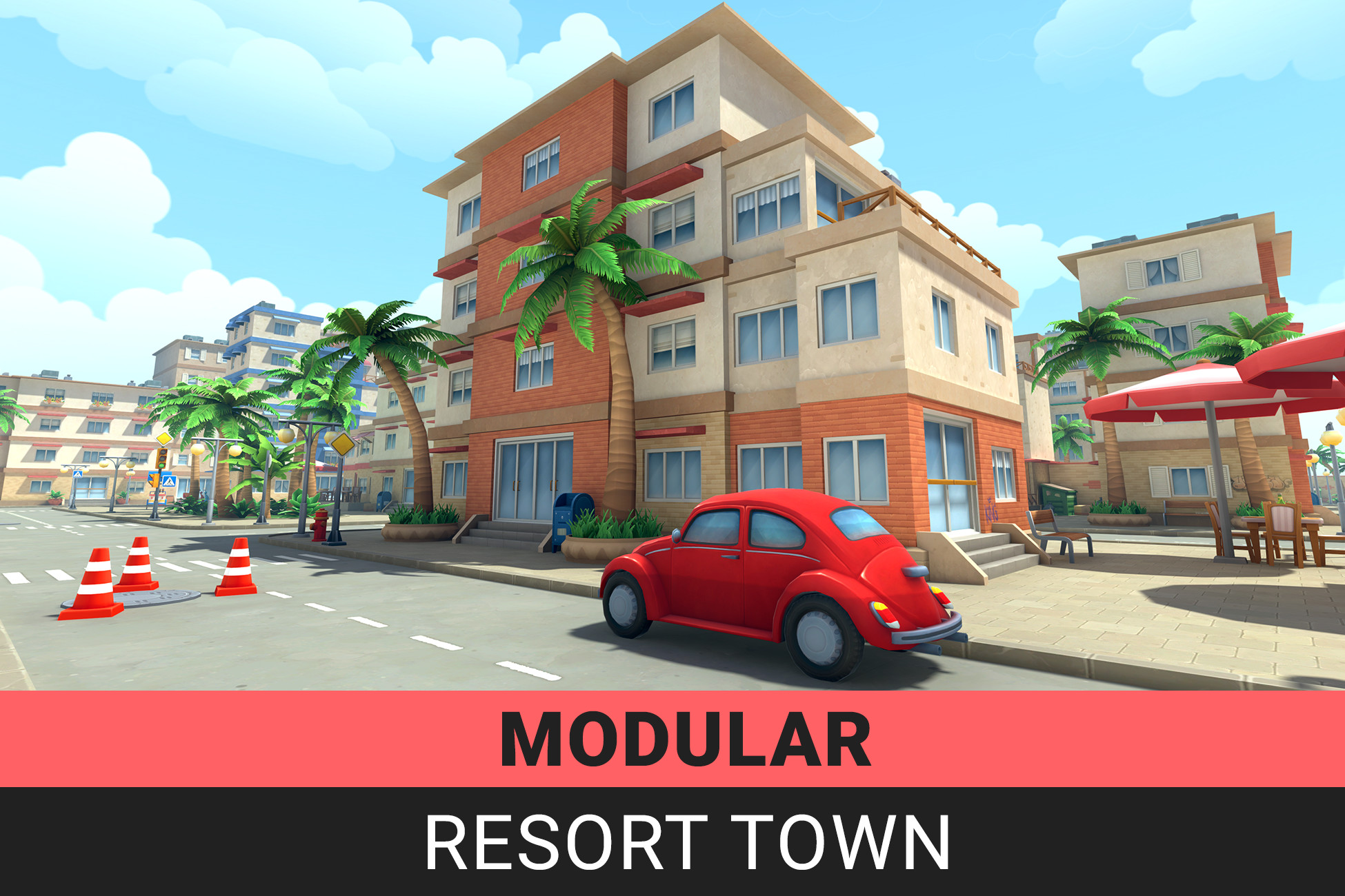 Modular Resort Town | 3D Urban | Unity Asset Store