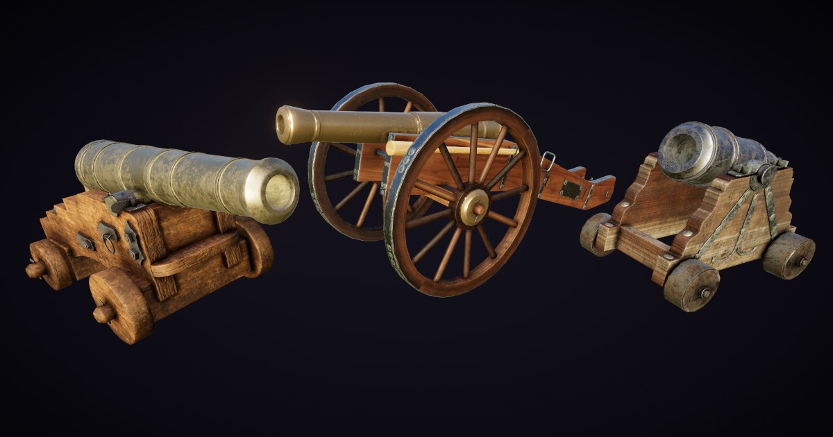 Realistic Medieval Cannons Pack | 3D Weapons | Unity Asset Store