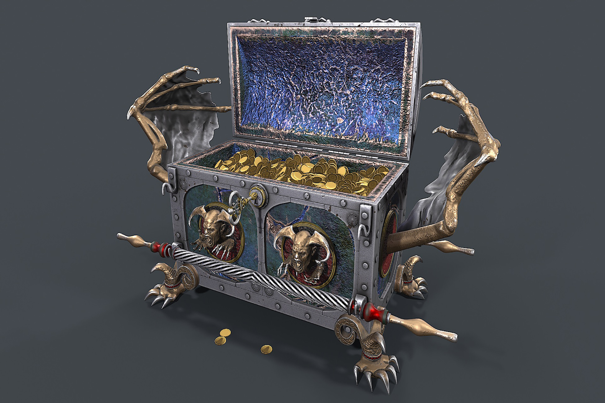 Chest_vampire_with_coins | 3D 가구 | Unity Asset Store