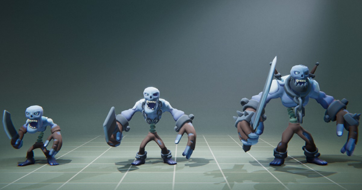 Ice Zombie Family - Character + Animations | 3D Humanoids | Unity Asset ...