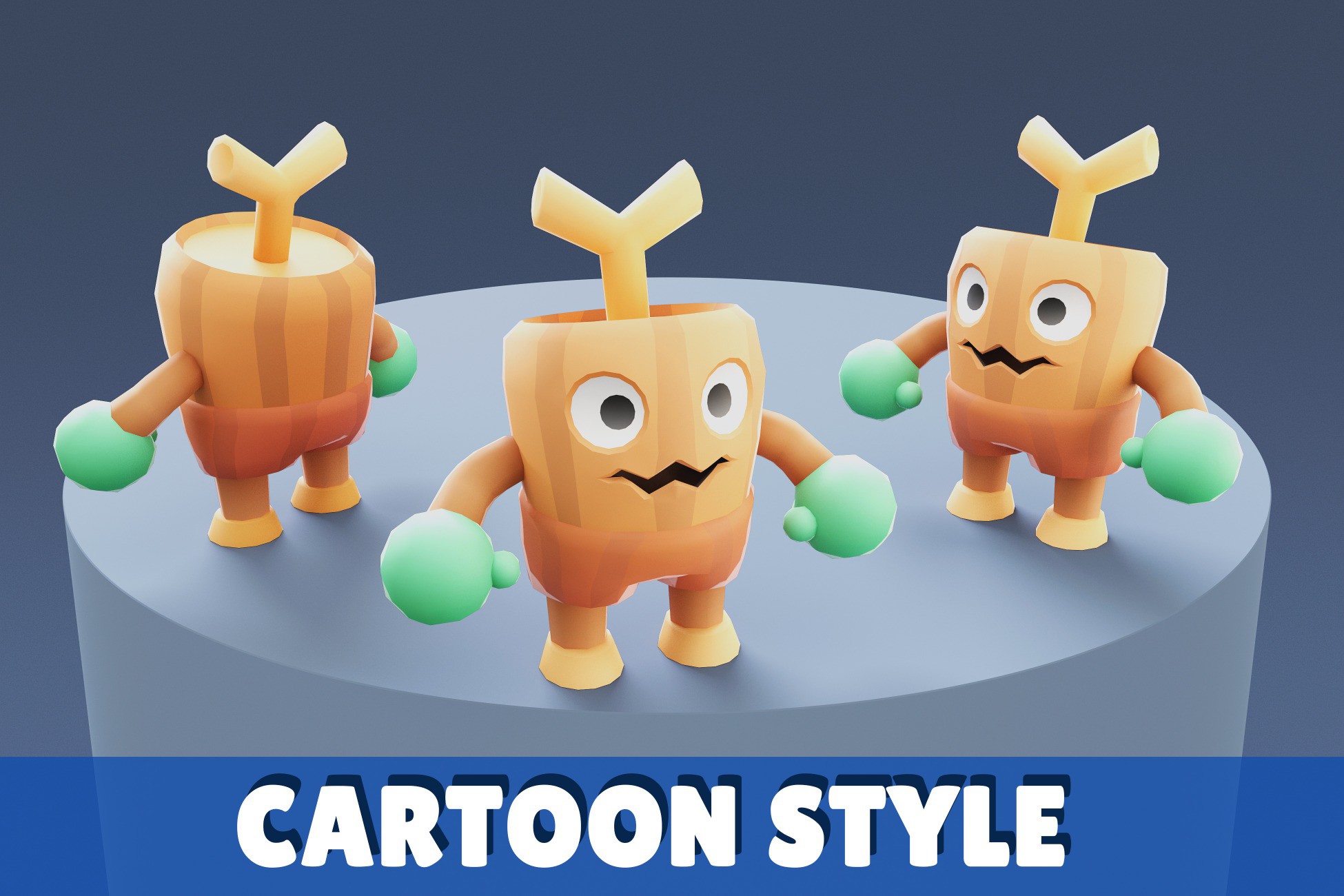 Cartoon Characters - Small Stumpy Warrior | 3D 生物 | Unity Asset Store