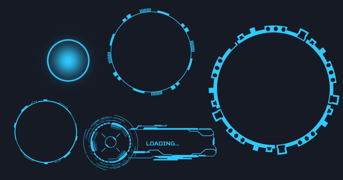 SciFi UI-Loading bars Circles-Elements | 2D GUI | Unity Asset Store