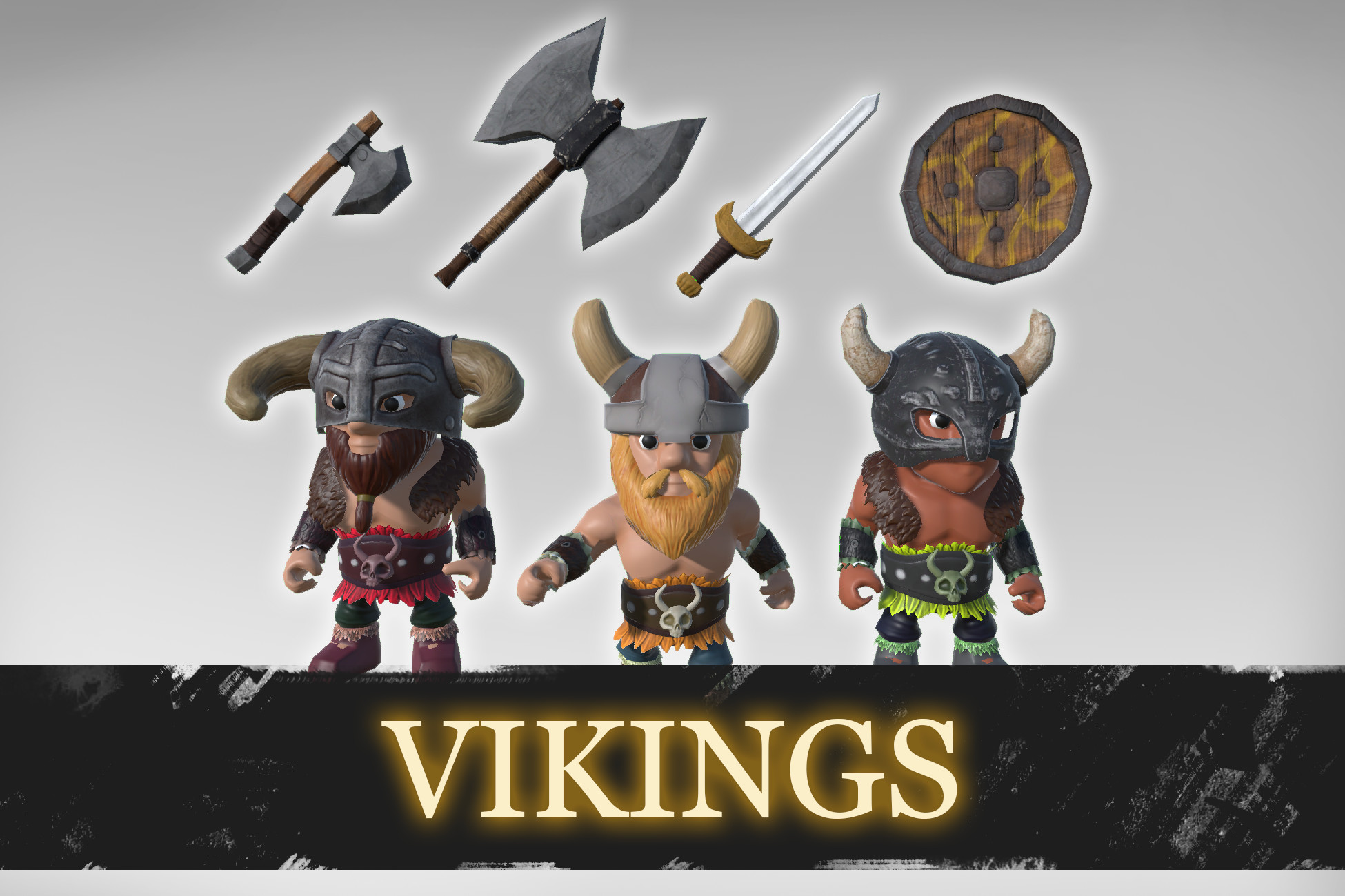 Low Poly Vikings | 3D Characters | Unity Asset Store
