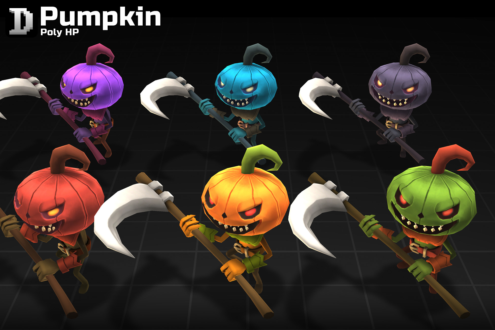 Poly HP - Pumpkin | 3D Creatures | Unity Asset Store