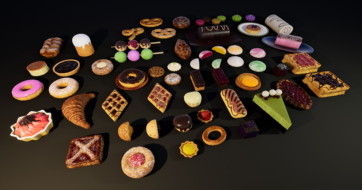 Sweet Pastries | 3D Food | Unity Asset Store