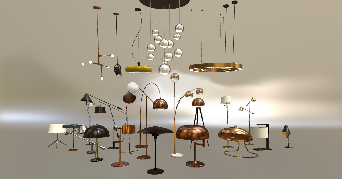 PBR Lamps Set | 3D Furniture | Unity Asset Store