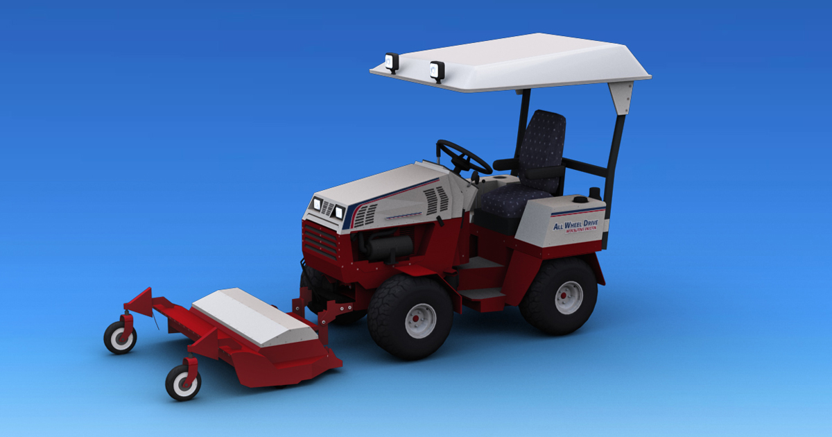 Tractor with Lawn mower | 3D Land | Unity Asset Store