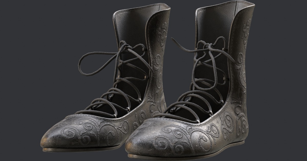 Renaissance Leather Shoes | 3D Clothing | Unity Asset Store