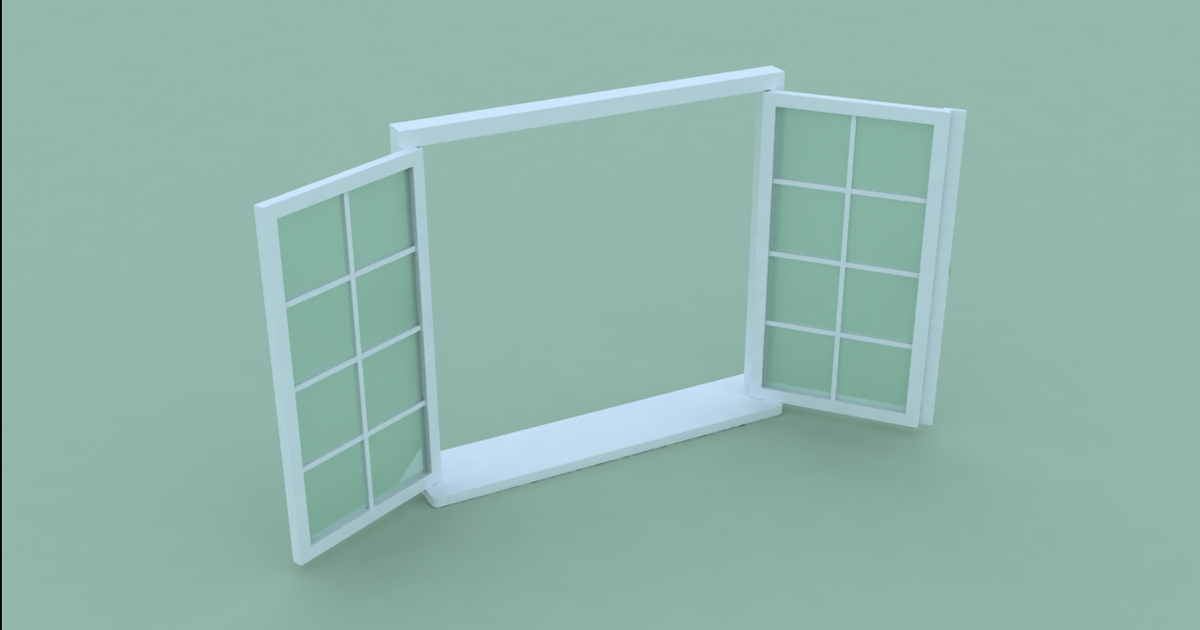 LowPoly Window A01 | 3D Furniture | Unity Asset Store