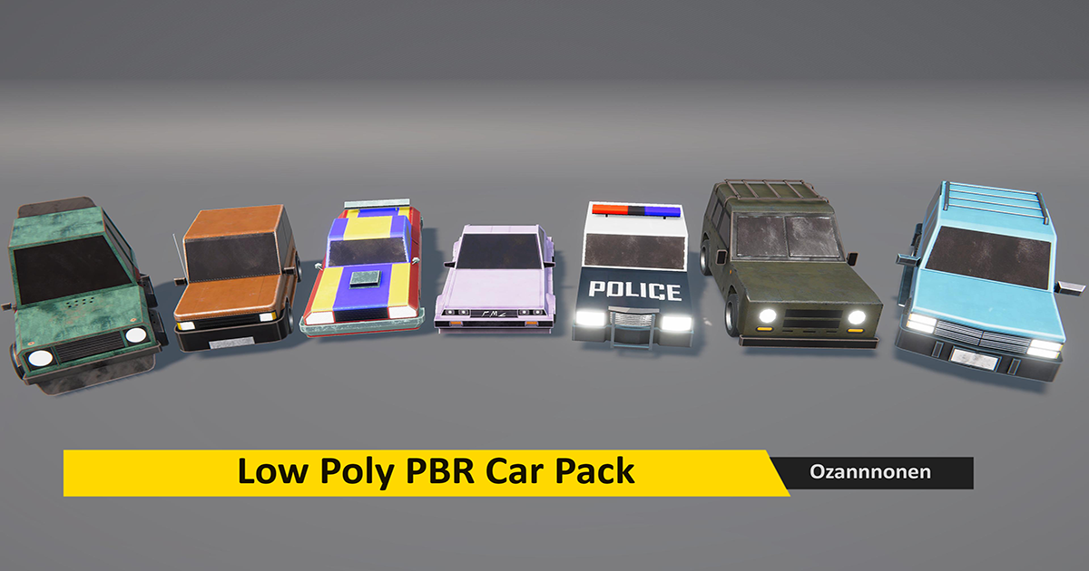 Low Poly PBR Car Pack | 3D 지상 | Unity Asset Store