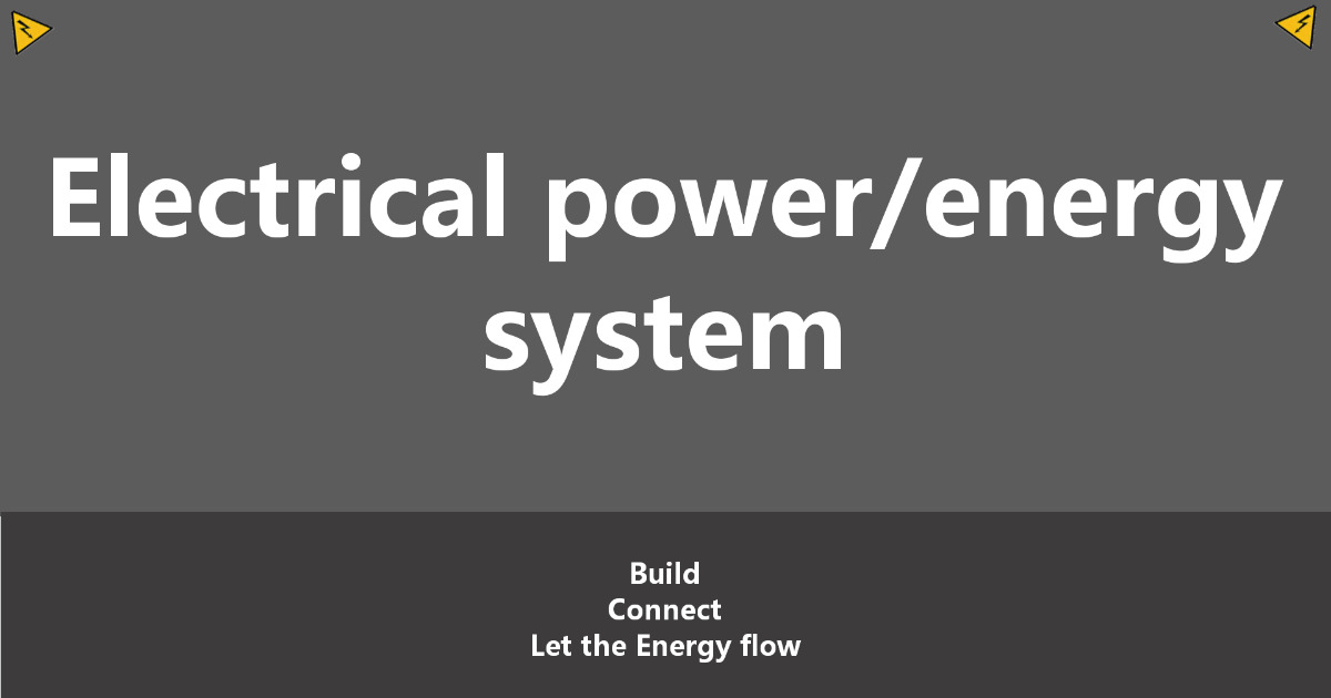 Electrical power/energy system | Utilities Tools | Unity Asset Store