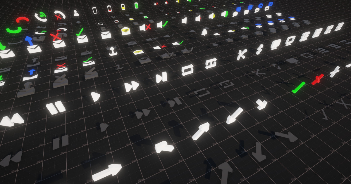 Media Icons | 3D GUI | Unity Asset Store