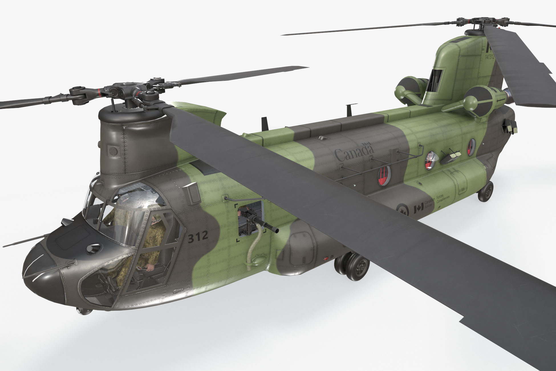 CH-47 Chinook RCAF Complex Animation | 3D Air | Unity Asset Store