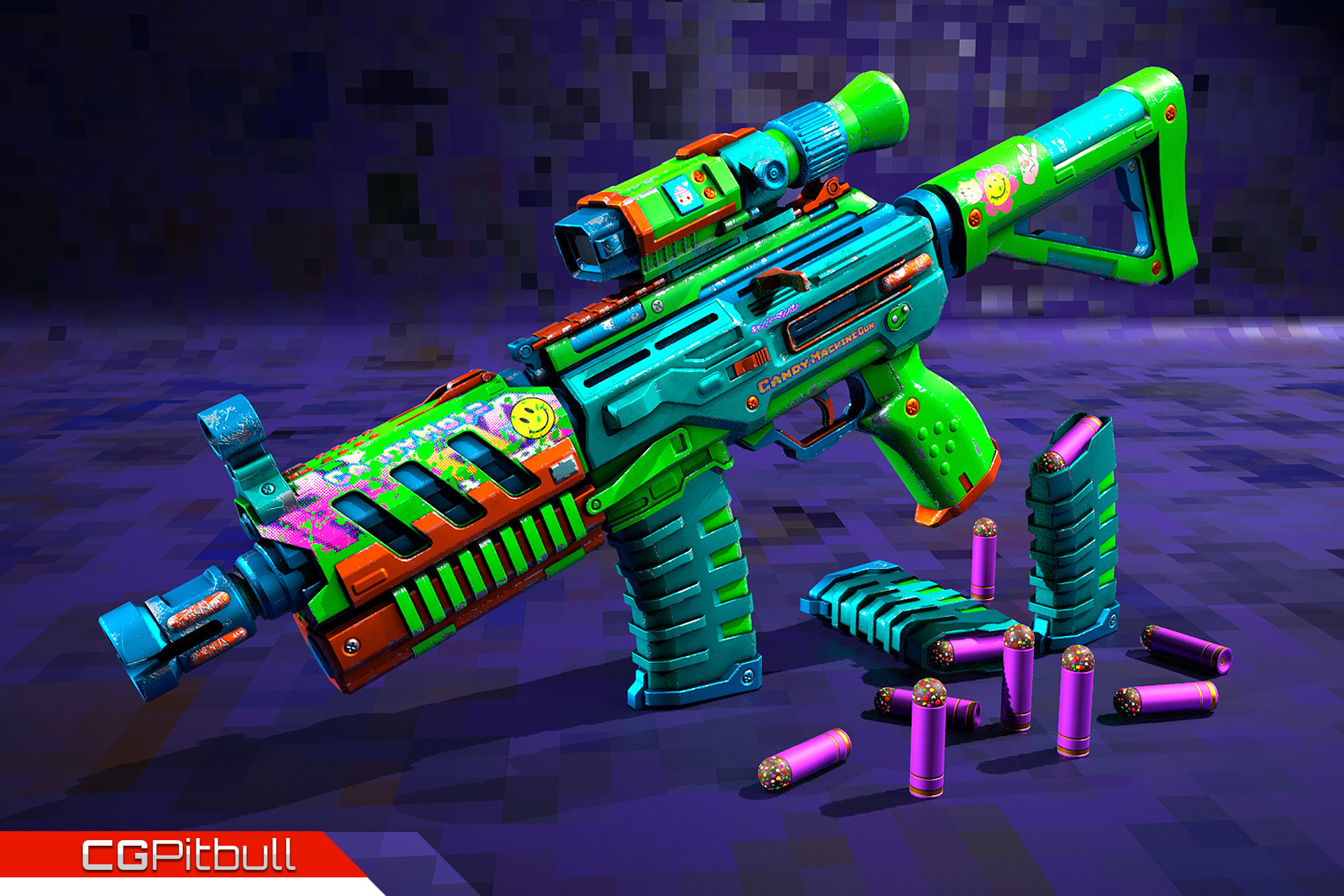 Candy Machine Gun | 3D Props | Unity Asset Store