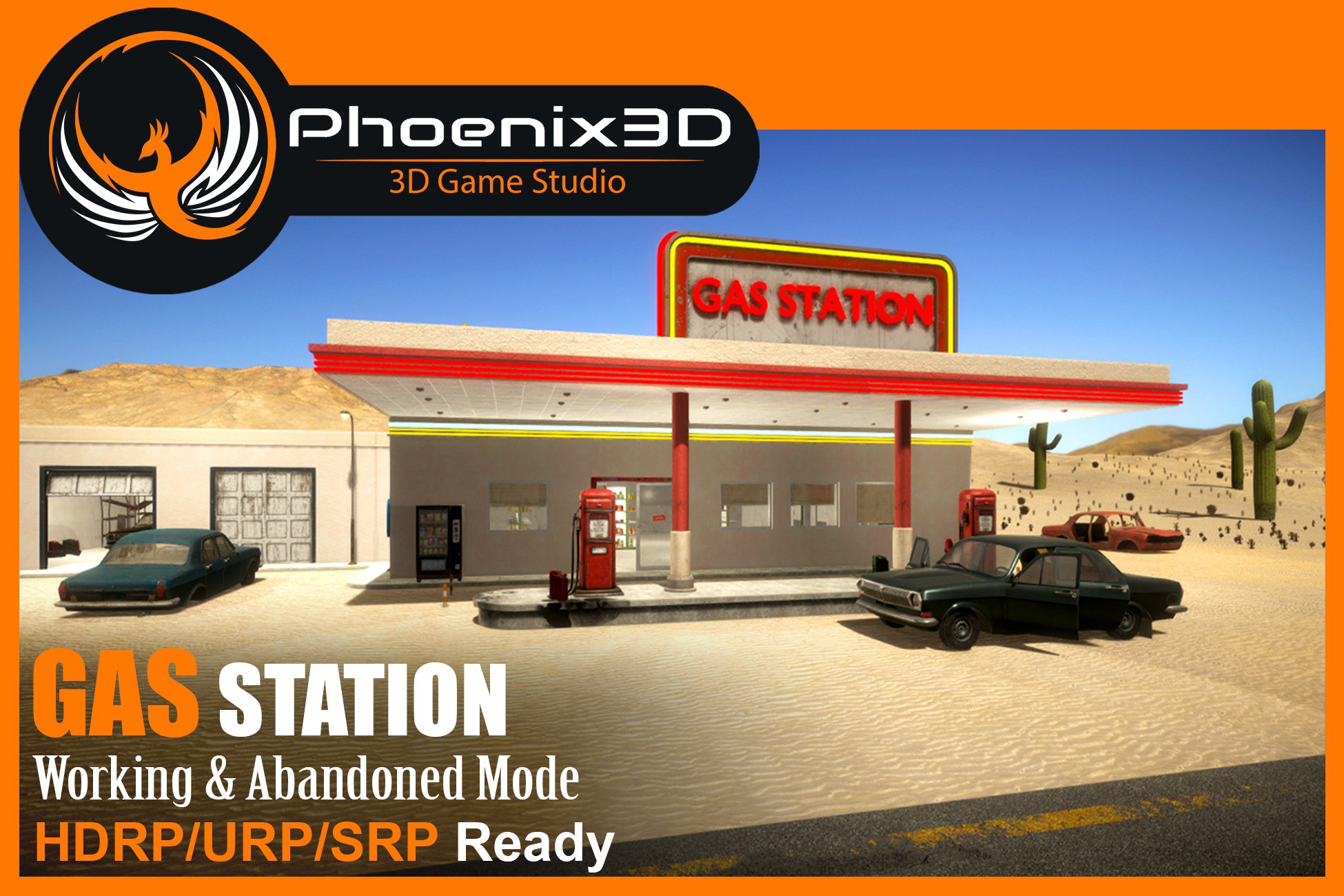 P3D: Modular Gas Station + Shop (Classic & Abandoned) | 3D Urban ...