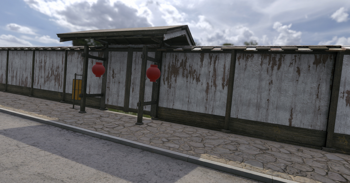 Modular Japanese Fence | 3D 외부소품 | Unity Asset Store