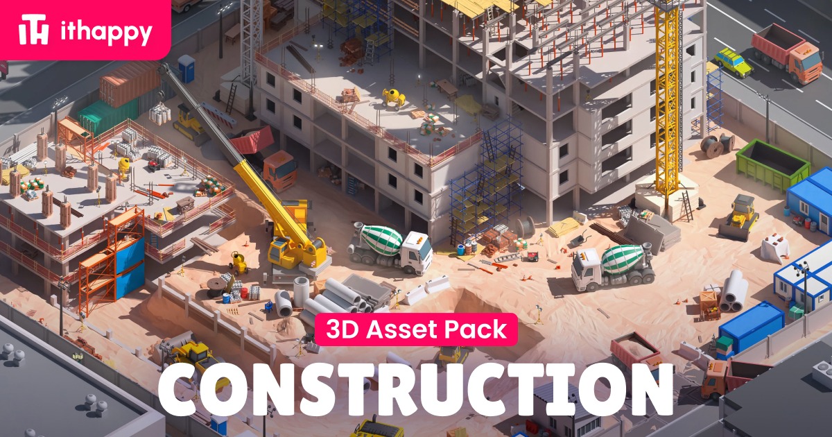 Construction - Low Poly 3D Models Pack | 3D Industrial | Unity Asset Store