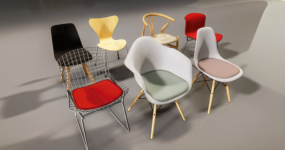RT ArchViz Furniture - Chairs | 3D Furniture | Unity Asset Store