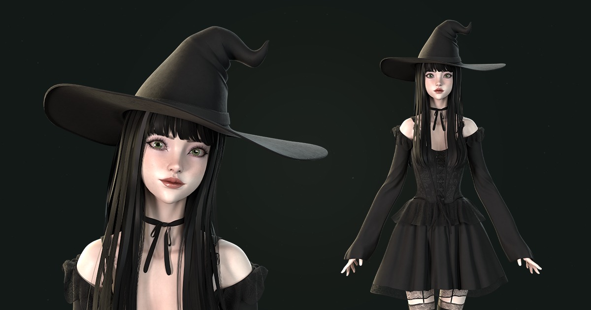 Witch Medea | 3D Characters | Unity Asset Store