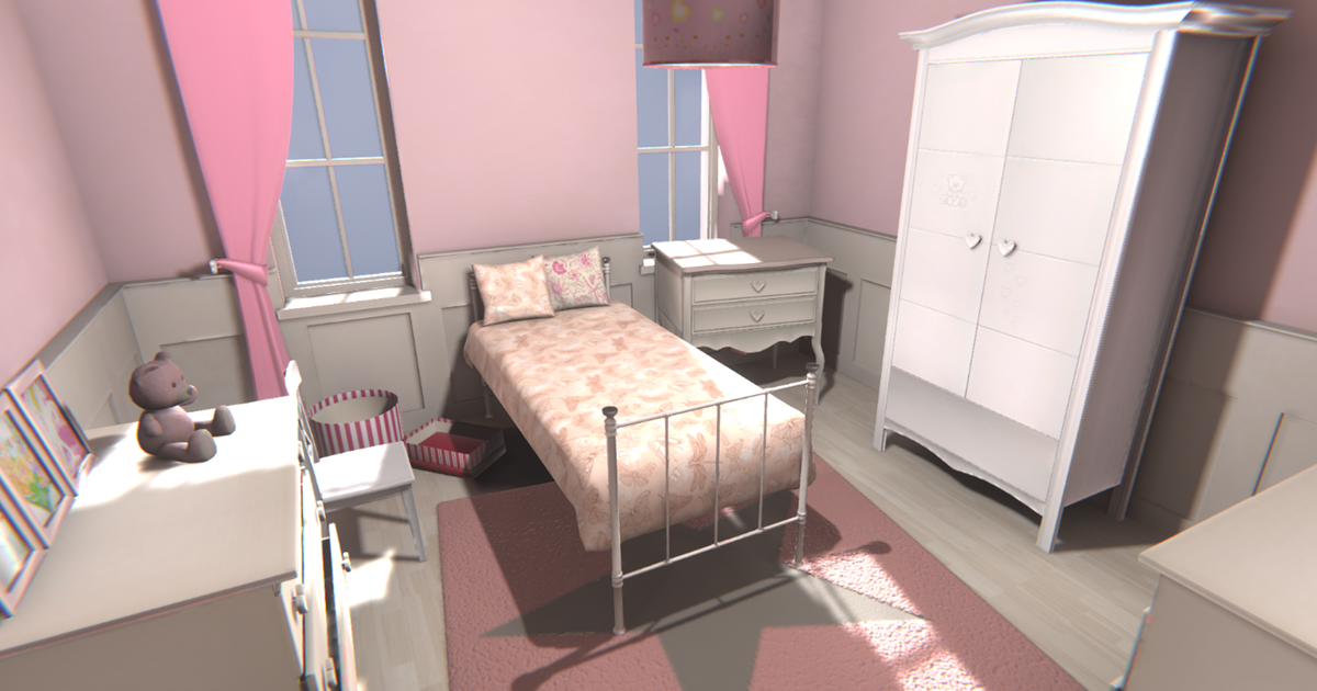 Girl's room - interior and props | 3D Interior | Unity Asset Store