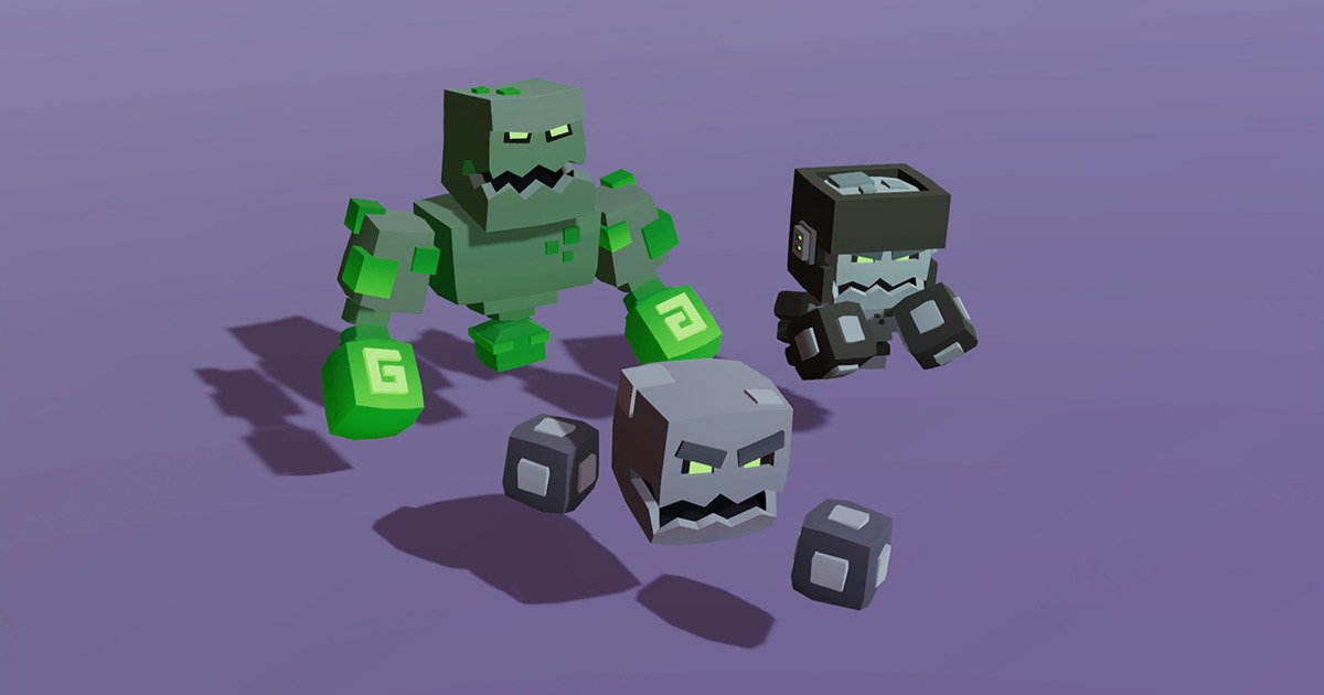 Rock Golem Monster Evolution Pack Toon Series | 3D Creatures | Unity ...