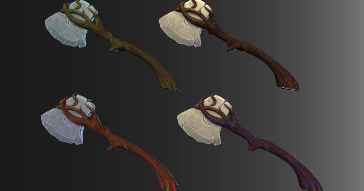Stylized forest axe | 3D Weapons | Unity Asset Store