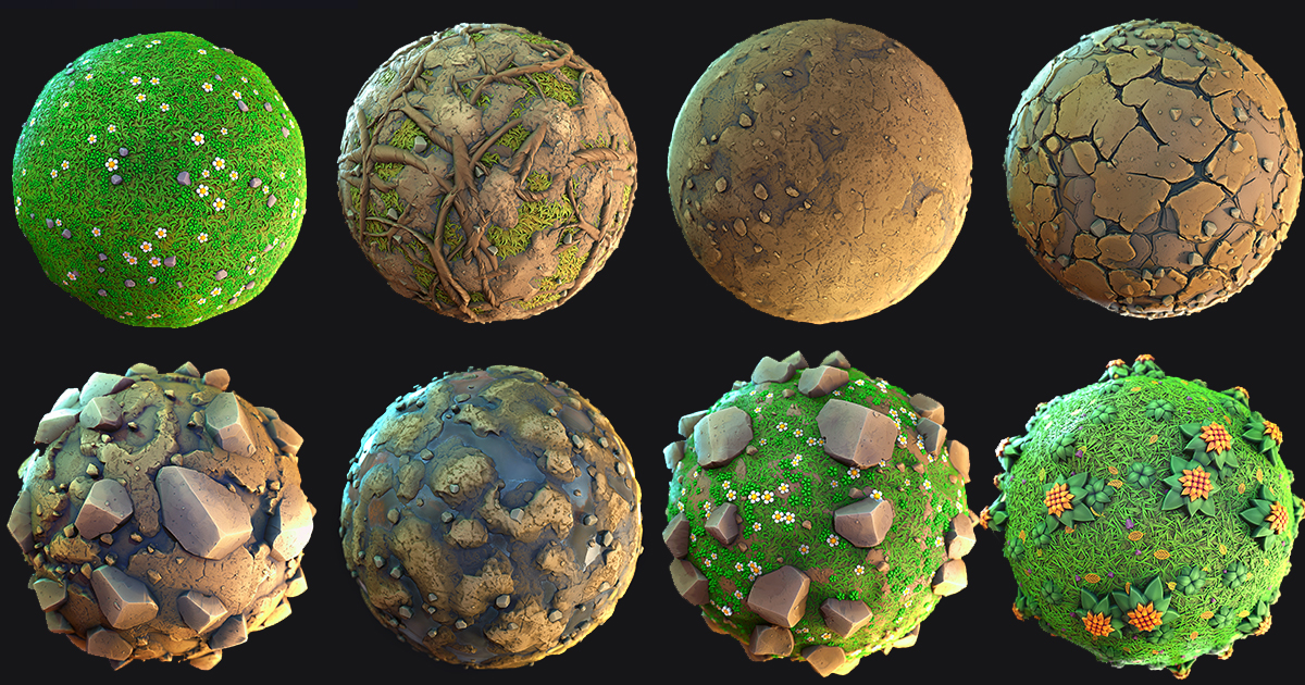 Stylized Materials Nature VOL.01 | 2D Textures & Materials | Unity ...