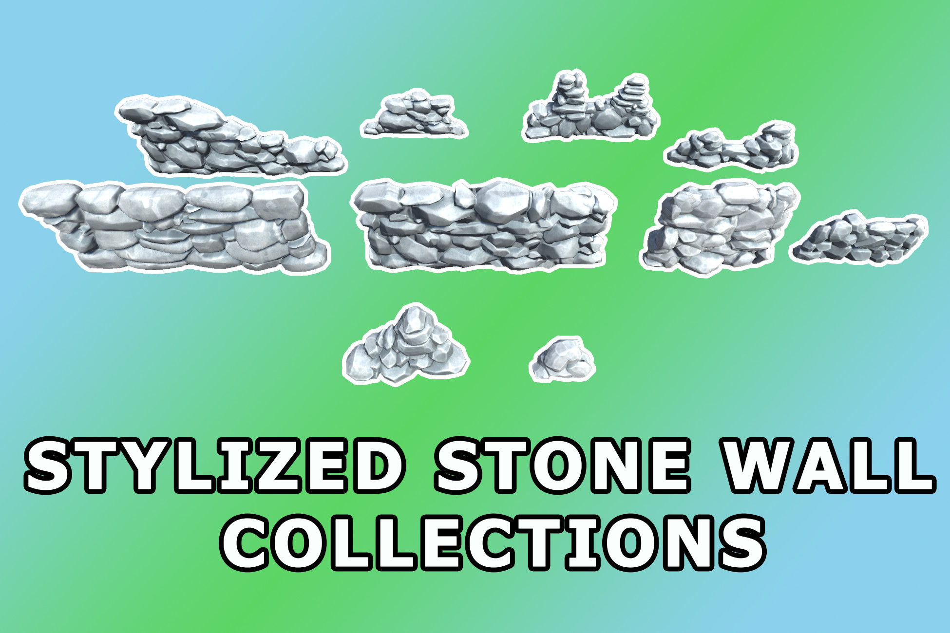 Stylized Stone Wall Collections | 3D Exterior | Unity Asset Store