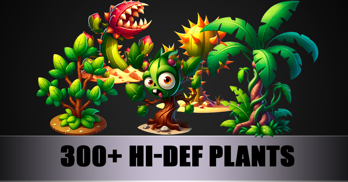300+ Hi-Def Plants Sprites | 2D Icons | Unity Asset Store