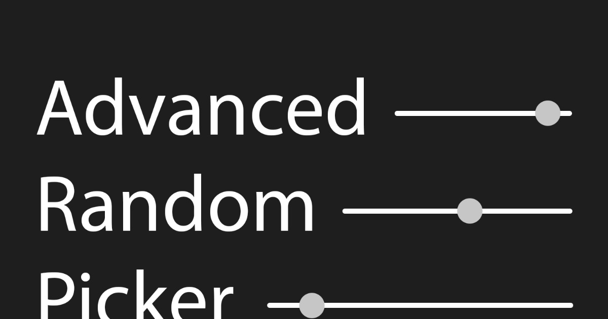 Advanced Random Picker | Utilities Tools | Unity Asset Store
